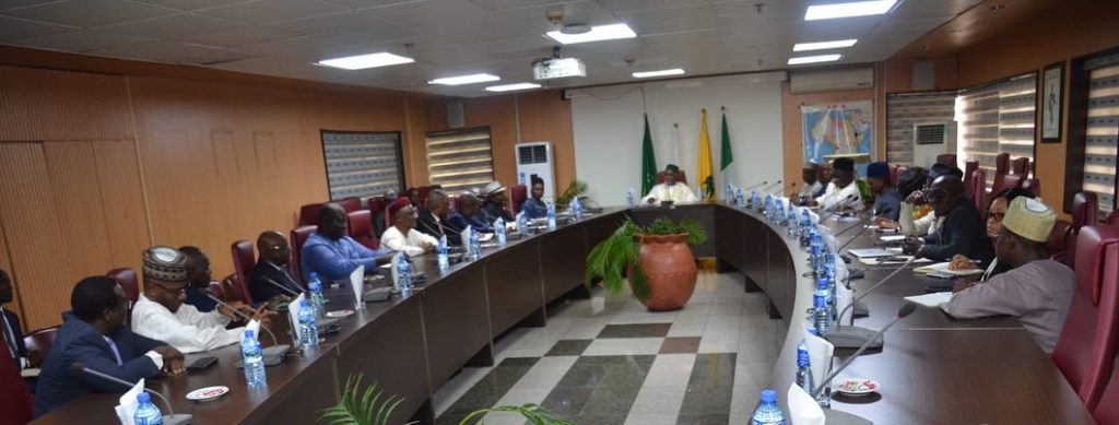 His Excellency Yusuf Maitama Tuggar in the company of the Permanent ...